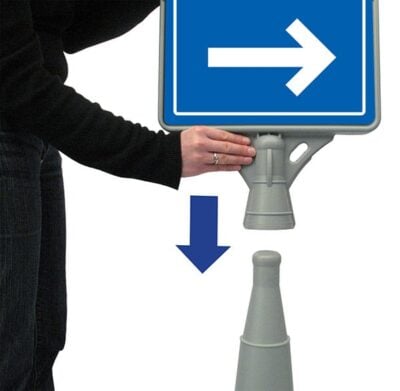 Queue Here Sign - Signs2Schools